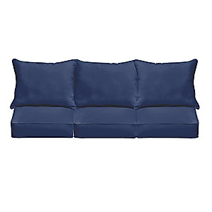 Mozaic AZPCSET4358 Swavelle Corded Outdoor Sofa Set, 23" x 25" x 5", Dark Blue