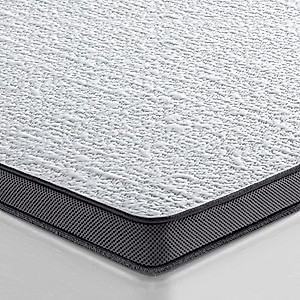 UniPon 2 Inch Memory Foam Mattress Topper Queen Cooling Mattress Topper Charcoal Infused Bed Topper with Tencel Fiber Ingredient Removable Cover