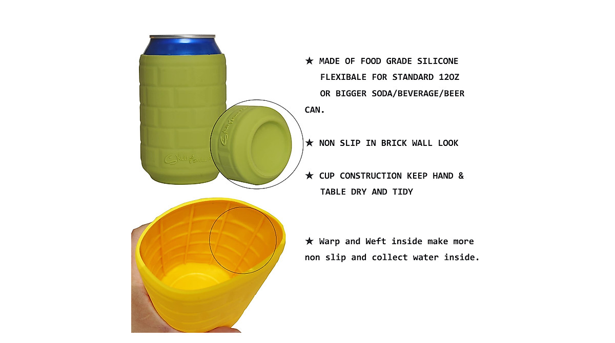 Cool 12oz Beverage Sleeves - Stylish Silicone Can Insulators