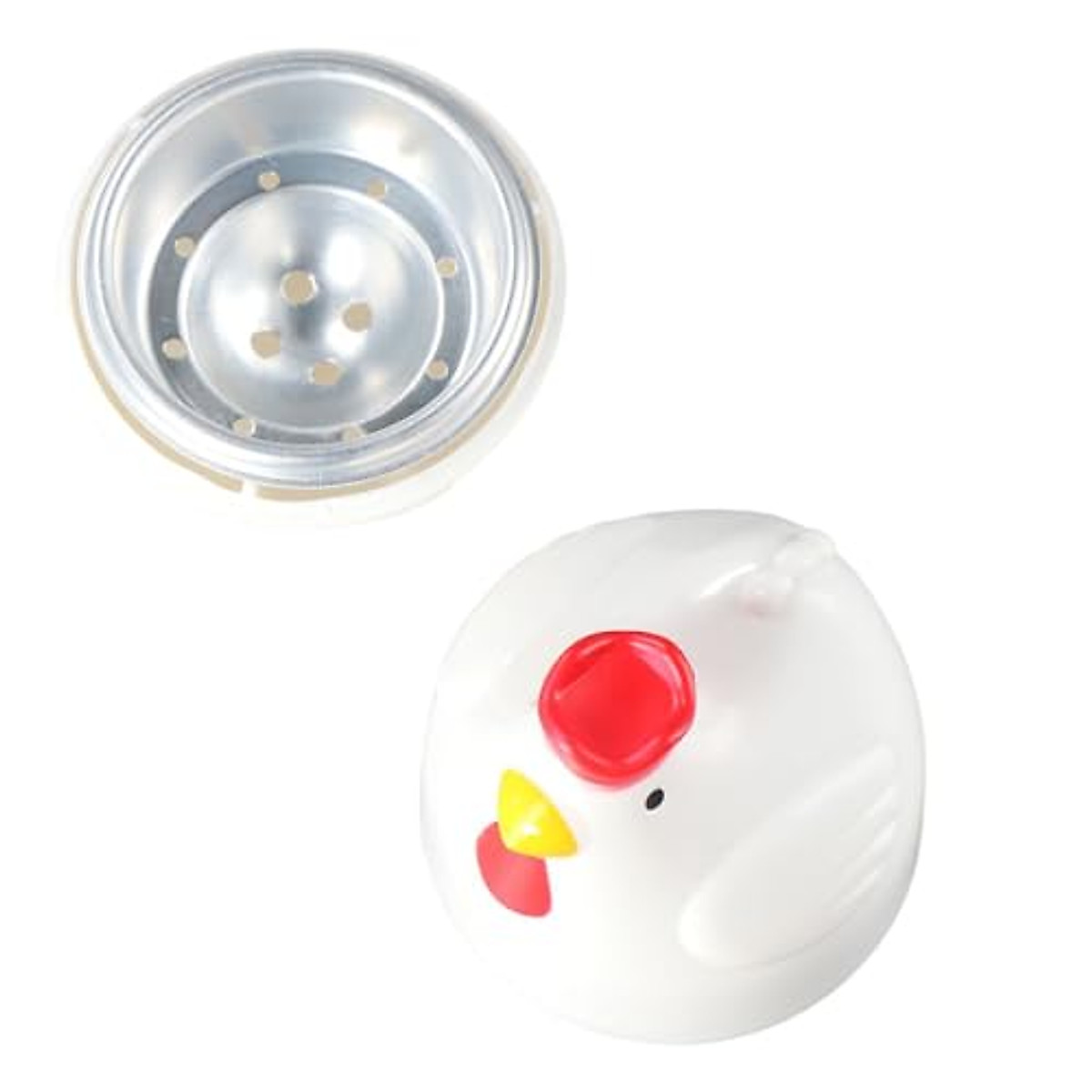 Microwave Egg Boiler,Chicken Shaped Microwave Egg Steamer Cooker Boiler Steamer Gadgets Cook Soft and Hard Boiled Egg Kitchen Tool