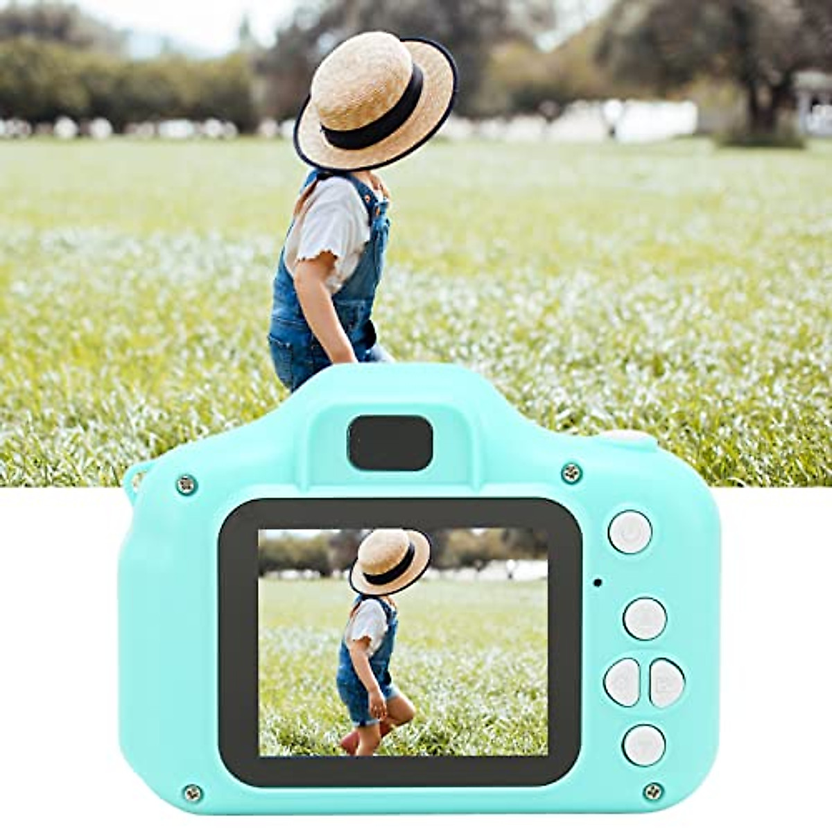 Kids Camera, Cartoon Mini Digital Camera 2.0 Inch IPS Screen 800W Drop Resistance Pixels for Children Gifts