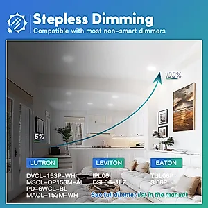 FREELICHT 24 Pack 6 Inch 5CCT Ultra-Thin LED Recessed Ceiling Light with Junction Box, 2700K/3000K/3500K/4000K/5000K Selectable, 1050LM Brightness, Dimmable Canless Wafer Downlight, 12WEqv110W-ETL&FCC