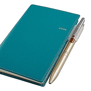 Noritsu NOLTY Notebook, 2024, Weekly Pocket Casual, 1, Surf Green, 1504 (Begins December 2023)