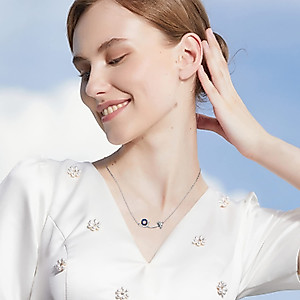 Mushroom Snail Necklace for Women 925 Sterling Silver Crystal Snail Pendant Necklace Nature Animals and Plants Charms for Women Love Lucky Jewelry Gift