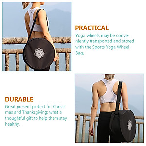 Gatuida Yoga Wheel Bag Yoga Storage Sling Sports Yoga Wheel Storage Sling Sports Accessory Training Handbag Round Design Yoga Bag Yoga Equipment Holder Yoga Studio Accessory Training Bag
