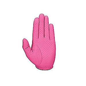 Callaway Golf 2017 Women's OptiColor Leather Glove, Pink, Large, Worn on Left Hand