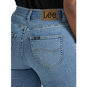 Lee Women's Ultra Lux Comfort with Flex Motion Skinny Leg Jean with Ever Fit, Sugar Cloud, 8 Short