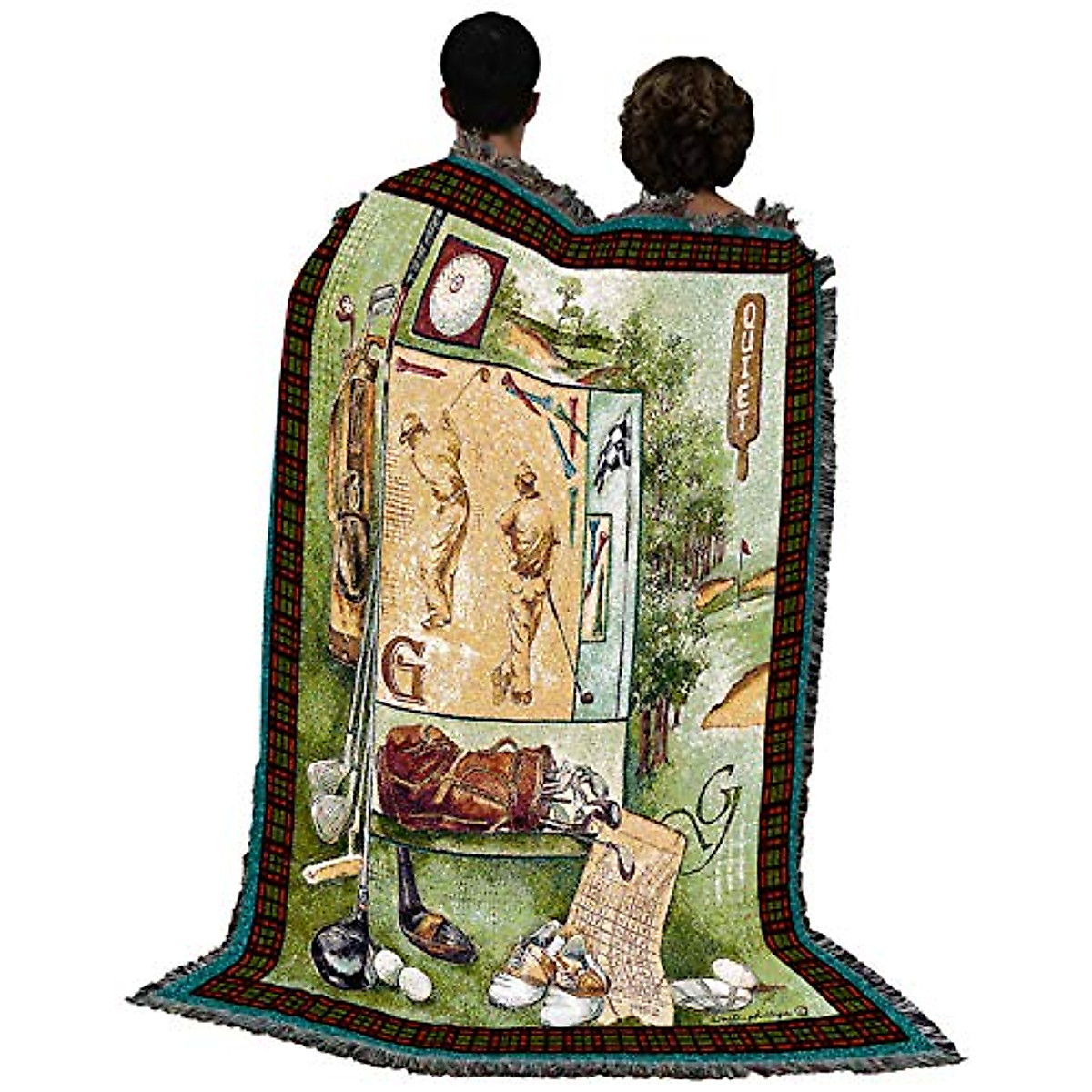 Pure Country Weavers Quiet Golf Lover Blanket by Anita Phillips - Sports Fan Coach Team Gift Tapestry Throw Woven from Cotton - Made in The USA (72x54)