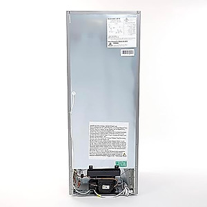 West Bend Apartment Refrigerator Freestanding Slim Design Full Fridge with Top Freezer for Condo, House, Small Kitchen Use, 7.4-Cu.Ft, Metallic