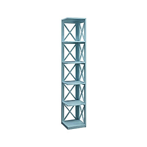 Convenience Concepts Oxford 5 Tier Corner Bookcase, Sea Foam