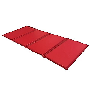 KinderMat, 1" Thick KinderMat, 4-Section Rest Mat, 45" x 19" x 1", Red/Blue, Great for School, Daycare, Travel, and Home, 100% Made in USA