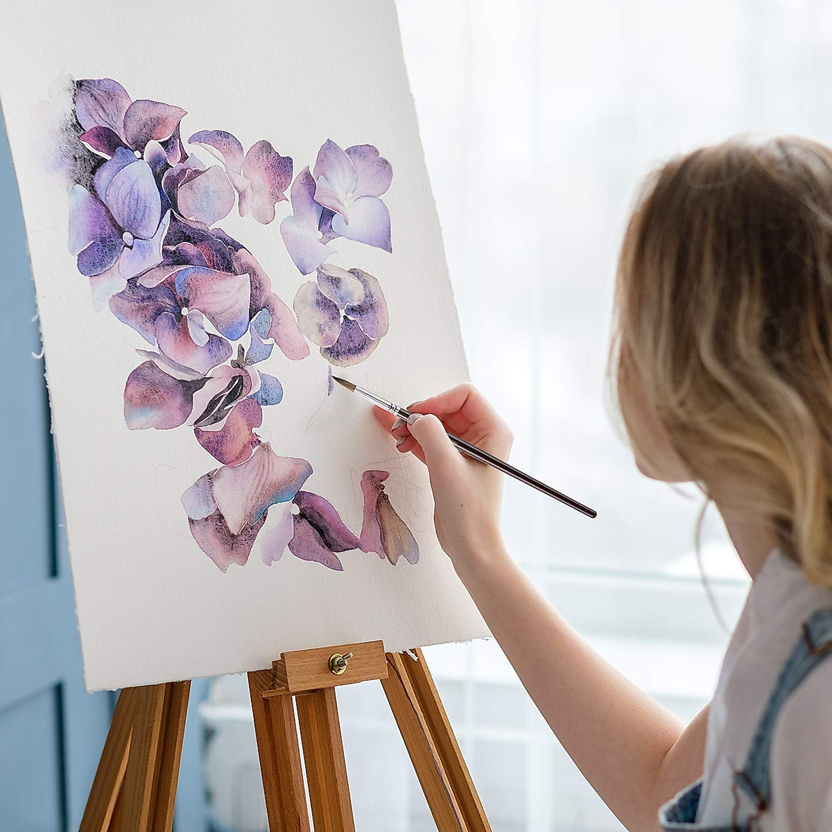 Sable Watercolor Brushes, Fuumuui 9pcs Detail to Mop Kolinsky Sable Brushes Round Pointed Professional Watercolor Brushes Perfect for Watercolor Gouache Acrylic Ink Painting