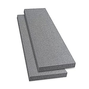 Olanglab Fabric Acoustic Panels, 2 Pack Fabric Wrapped Panel Acoustical Soundproof Wall Panels Sound Absorbing,Sound Absorbing Panels for Studio Acoustic Treatment (Dark Grey, 48x12 in)