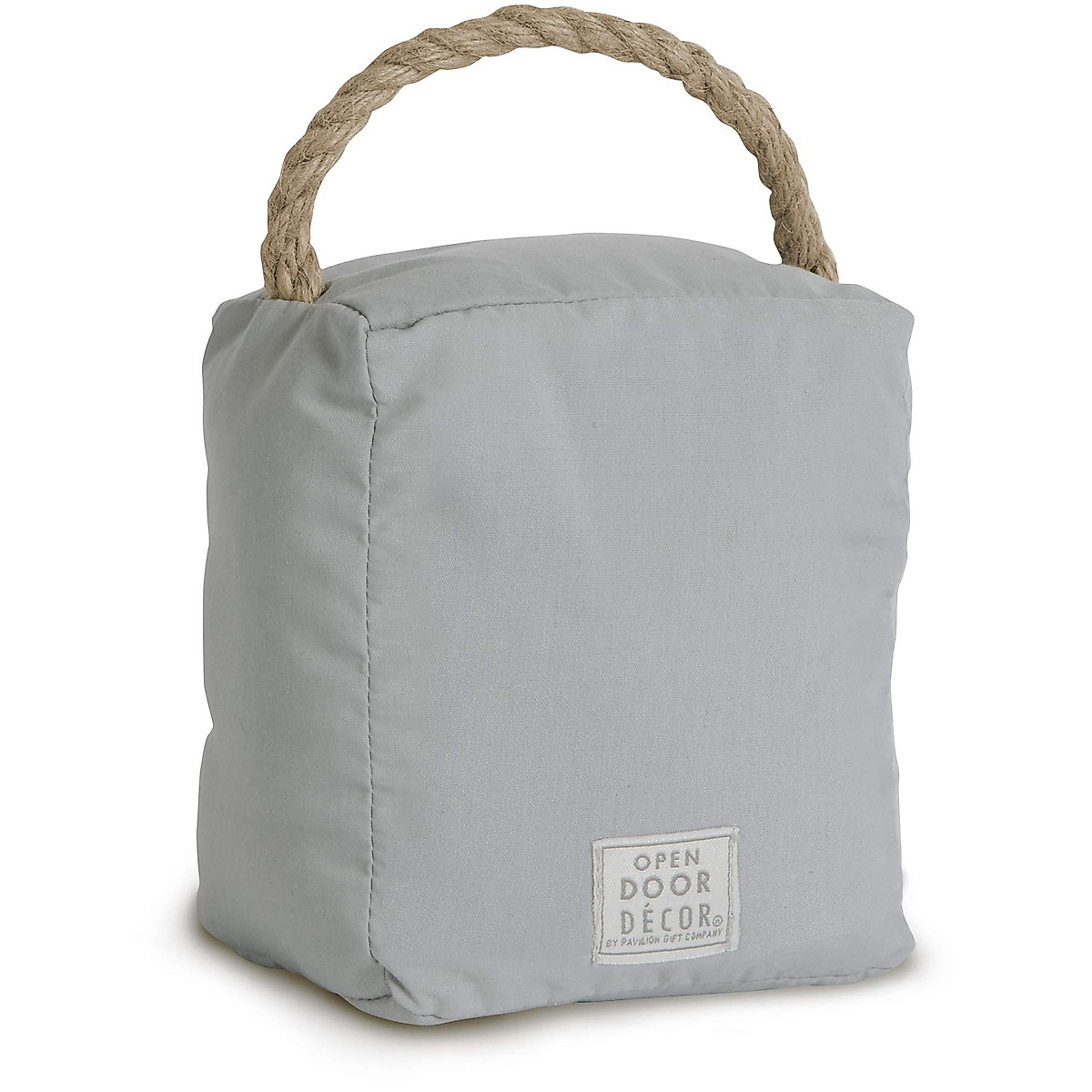 Pavilion Gift Company Family Rules: Be Happy Laugh A Lot Door Stopper, Grey