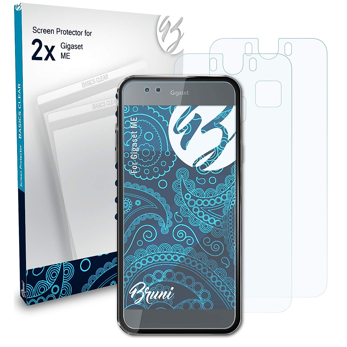 Bruni Screen Protector compatible with Gigaset ME Protector Film, crystal clear Protective Film (Set of 2)