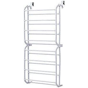 Whitmor 24 Pair Over The Door Shoe Rack-White