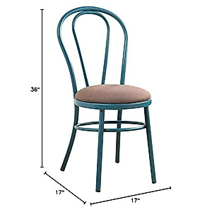 ACME Jakia Side Chair (Set-2) - 96814 - Fabric & Teal