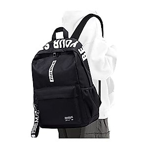 Black Backpacks for Teen Girls High School , Middle School Students Bookbag Outdoor Travel Daypack for Women Men, Lightweight Casual University Laptop Back Pack for 14" Laptop