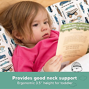 KeaBabies Toddler Pillow with Pillowcase - 13x18 My Little Dreamy Pillow - Toddler Pillow Case for Boy, Kids - Cotton Toddler Pillows for Sleeping - 100% Natural Cotton Pillowcase