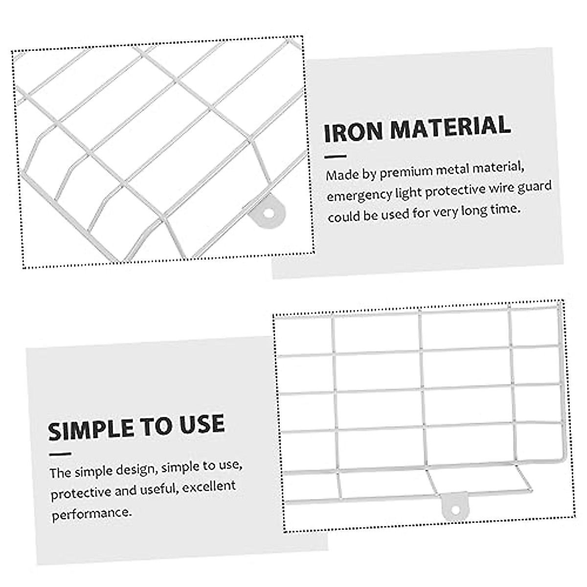 PAMINGONO Exit Light Wall Mounted Wire Guard Exit Sign Light Wire Guard Exit Sign Damage Stopper Exit Sign Wire Guard Emergency Light Protector Emergency Lighting Cage Protection White Iron