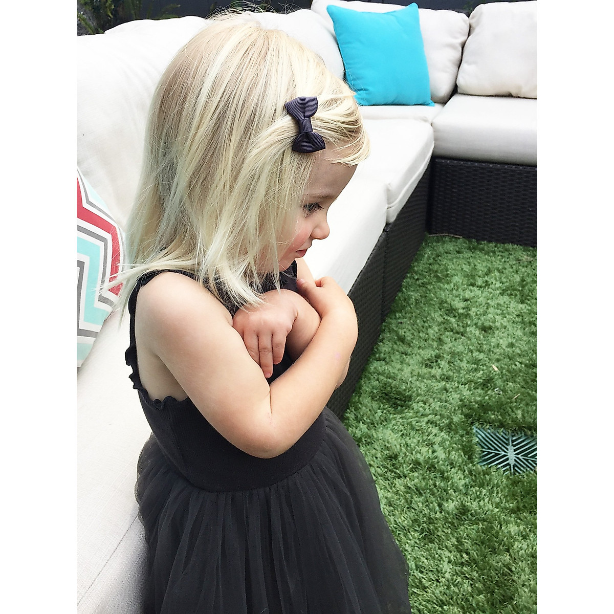 Baby Wisp 5 Charlotte Grosgrain Hair Bows Baby Girls Clips - Flowers in the Attic Gift Set