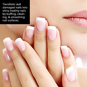 DreamCut 4-Way Nail Buffer Block - 4 Steps Sanding Polisher, Washable Emery Buffing Tool for Professional Manicure and Pedicure