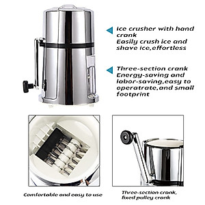 Luvitory Ice Crusher Machine for Home, Crushed Ice Maker, Easy to Use Shaved Ice Machine for Ice cube Drinks