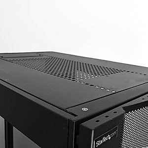 StarTech.com 4-Post 42U Server Rack Cabinet, 19" Data Rack Cabinet for IT Equipment Mount, Full Size Network Cabinet Storage