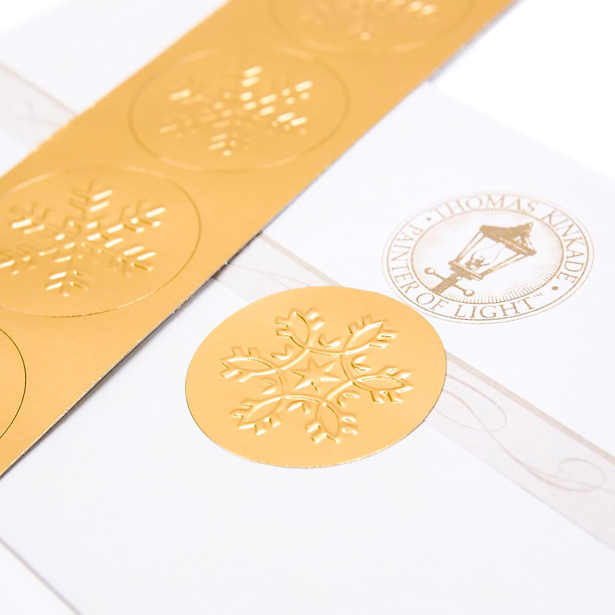 Hallmark Thomas Kinkade Boxed Christmas Cards Assortment, Snowy Houses (40 Cards with Envelopes and Foil Seals)