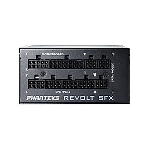 Phanteks (PH-P750PSF) Revolt SFX 750W 80PLUS Platinum, SFX Power Supply, Fully Modular, Platinum-Rated Efficiency, Silent Fan, Black.