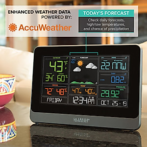 La Crosse Technology 328-10618-INT Wireless WiFi Professional Weather Center , Black