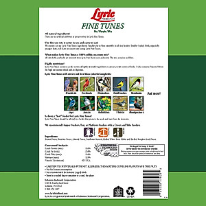 Lyric Fine Tunes Wild Bird Seed - No Waste Bird Food Mix - Attracts Bluebirds, Finches, Chickadees & More - 15 lb. Bag