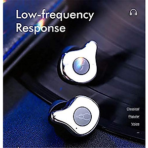 Tuanzi Sabbat E12 3D Clear Sound True Wireless Earphone Sport HiFi Stereo Earbuds Blutooth 5.0 TWS Stereo Earphones A week's Endurance with Built-in Mic Charging Case (Rock Coffee)