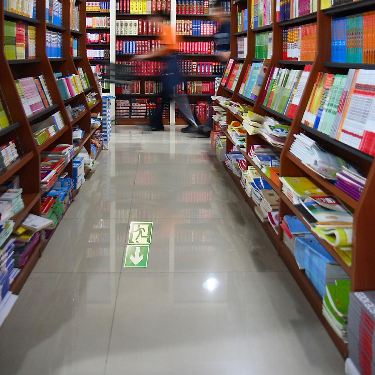 Ashoaza Emergency Exit Sign Glow in the Dark Exit Decals, 8 pcs, (cm 15x15), Running Man Sign with Directional Arrow of Exit Light Stickers