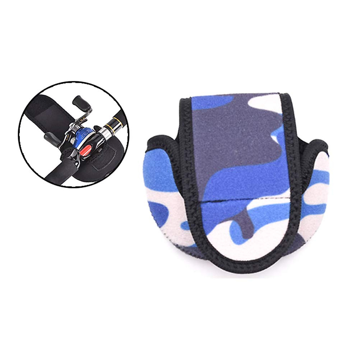 weizhang Fishing Reel Bag Protective Cover Baitcasting Trolling Spinning Fishing Reel Protective Case Pouch Sleeve Fishing Bags S Size (Camouflage, S)