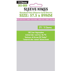 Sleeve Kings Standard USA Chimera Card Sleeves (57.5x89mm) - 110 Pack, 60 Microns