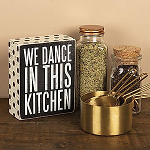 Primitives by Kathy 25192 Polka Dot Trimmed Box Sign, 4" x 5", In This Kitchen