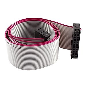 IIVVERR FC-20P IDC 20-Pin F/F Hard Drive Data Extension Wire Flat Cable Connector 50cm Long for Motherboard (FC-20P IDC 20-Pin F/F Cable de extensiÃn de datos Cable plano Cable plano Conecto