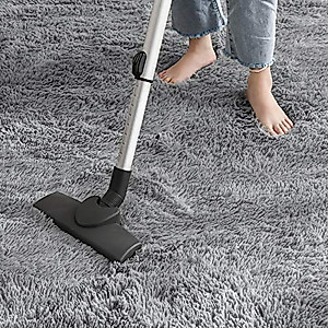 Guucha Premium Fluffy Area Rug, 5x7 Feet Soft and Fuzzy Shag Rugs for Boys Girls, Cozy Carpet for Bedroom Living Room Nursery with Strong Backing, Grey