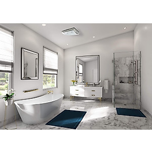 Hunter 90064z Ellipse Decorative Bathroom Ventilation Exhaust Fan with Light and Night-Light, Matte Opal Glass, Brushed Nickel Finish, 100 CFM, Medium