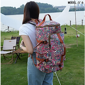 Women Multicolor Duffle-Backpack Hybrid Weekender Travel Duffel Bag Gym Bag Laptop Backpack for Women HB-26 (HS)