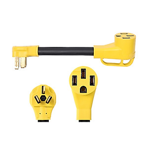 ONETAK NEMA 10-50P to 14-50R 240V 50 Amp 3 Prong Dryer Male Plug to 4 Prong Generator Female Outlet Receptacle EV Charger Compatible Tesla Gen 2 Power Cord Adapter