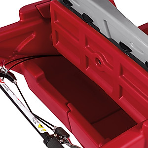 Gaggle by Foundations Parade 6 Seat Buggy Stroller with 5 Point Harness for Added Safety, Multi-Child Buggy Stroller with Soft Stop Brake, Fits Through Standard Doorways, Made in The USA (Red/Gray)