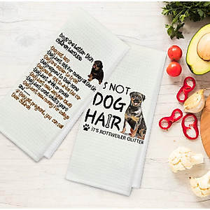 Funny Rottweiler Dog Absorbent Kitchen Towels And Dishcloths 16×24 Inches Set Of 4,Cute Rottweiler Lovers Gifts Hand Towel Dish Towel Tea Towel For Kitchen Bathroom Decor,Rottweiler Owners Gifts