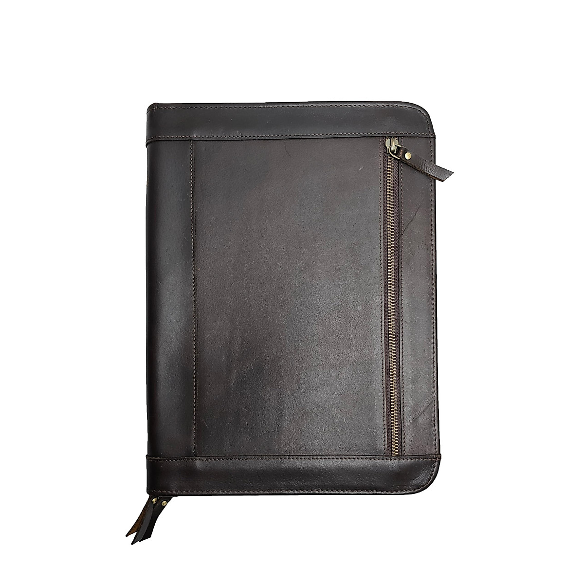 Handmade Genuine Leather Business Portfolio by Jaald | Professional Organizer Men & Women | Durable Leather Padfolio with Sleeves for documents & Notepad Compatible with Ipad pro 12.9"