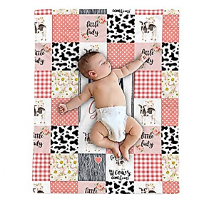 Personalized Cow Baby Blanket,Cow Blankets,Cow Print Fleece Blanket,Cow Blanket Baby,Cow Print Baby Blanket,Cow Baby Security Blanket,Pink Cow Throw Blanket,Baby Blanket Cow,Cow Blanket for Kids