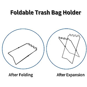 Trash Rack, Portable Trash Bag Rack Hanging Trash Garbage Bag Holder BBQ Trash Rack, Portable Garbage Bag Holder for Kitchen Camping Picnic