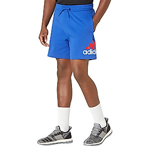 adidas Men's Tall Size Essentials Logo Shorts, Bold Blue/Scarlet/White, Small/Long