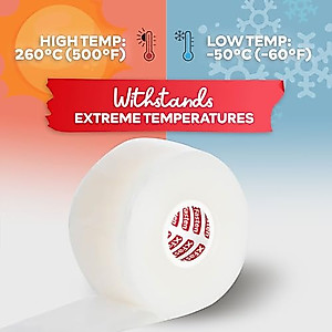 XFasten Self Fusing Silicone Tape for Plumbing Clear 1" X 36-Foot Non-Adhesive Leak Seal Tape Waterproof, Silicone Grip Tape, Rubber Tape Thick for Pipe, Hose Repair Tape, Stop Leak Tape