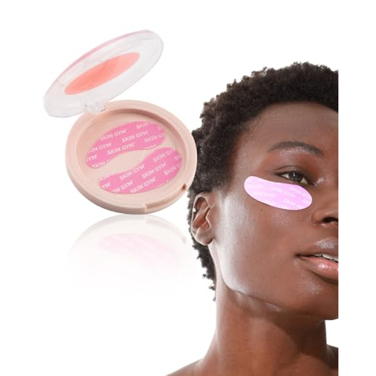 SKIN GYM Reusable Eye Patches for Dark Circles & Eye Puffiness, Reusable Under Eye Patches for Wrinkles & Eyebags, Silicone Eye Patches Reusable for Stress Relief, Reusable Wrinkle Patches, 1 pair